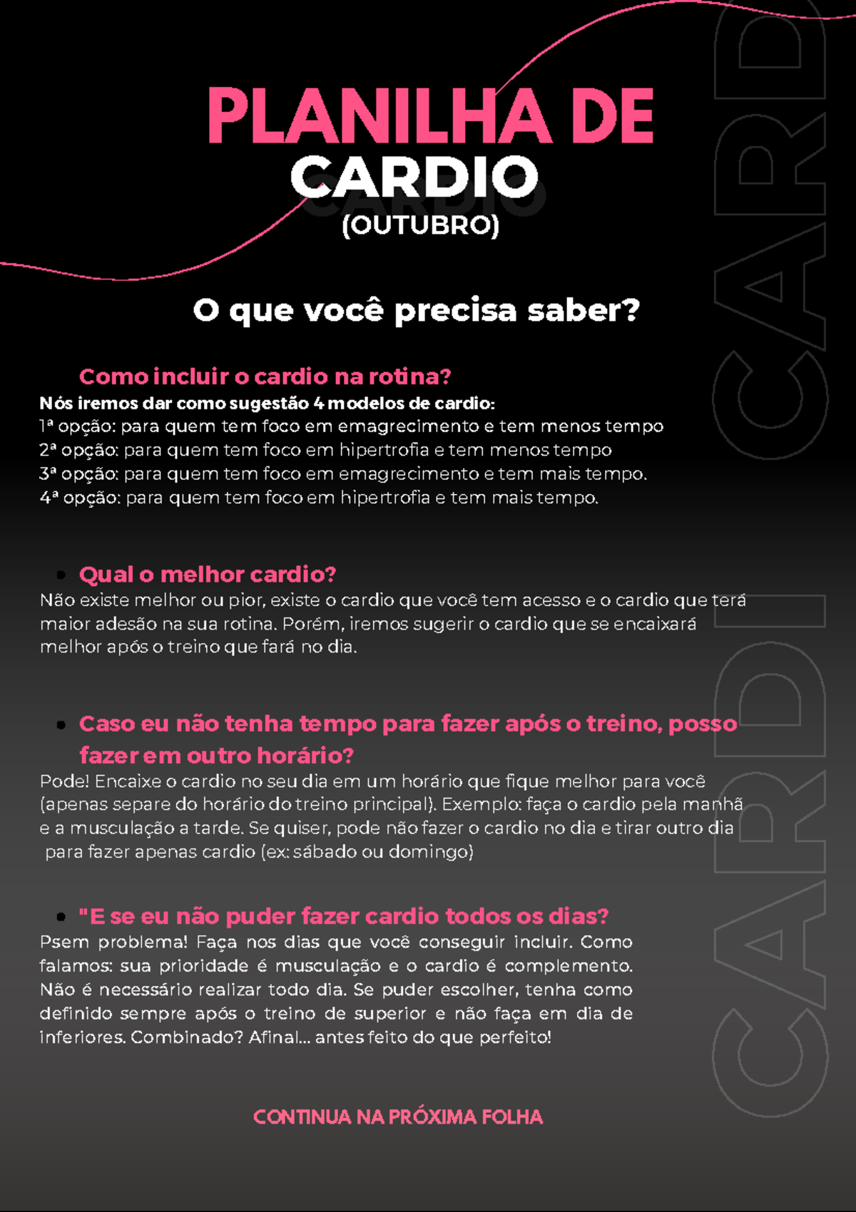 Planilha+DE+ Cardio+ Natflix+-+ Outubro+2023 - Como incluir o cardio na ...