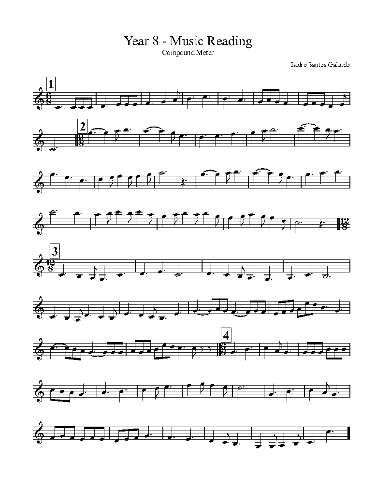 Year 8 Music Reading: Understanding Compound Meter Techniques - Studocu