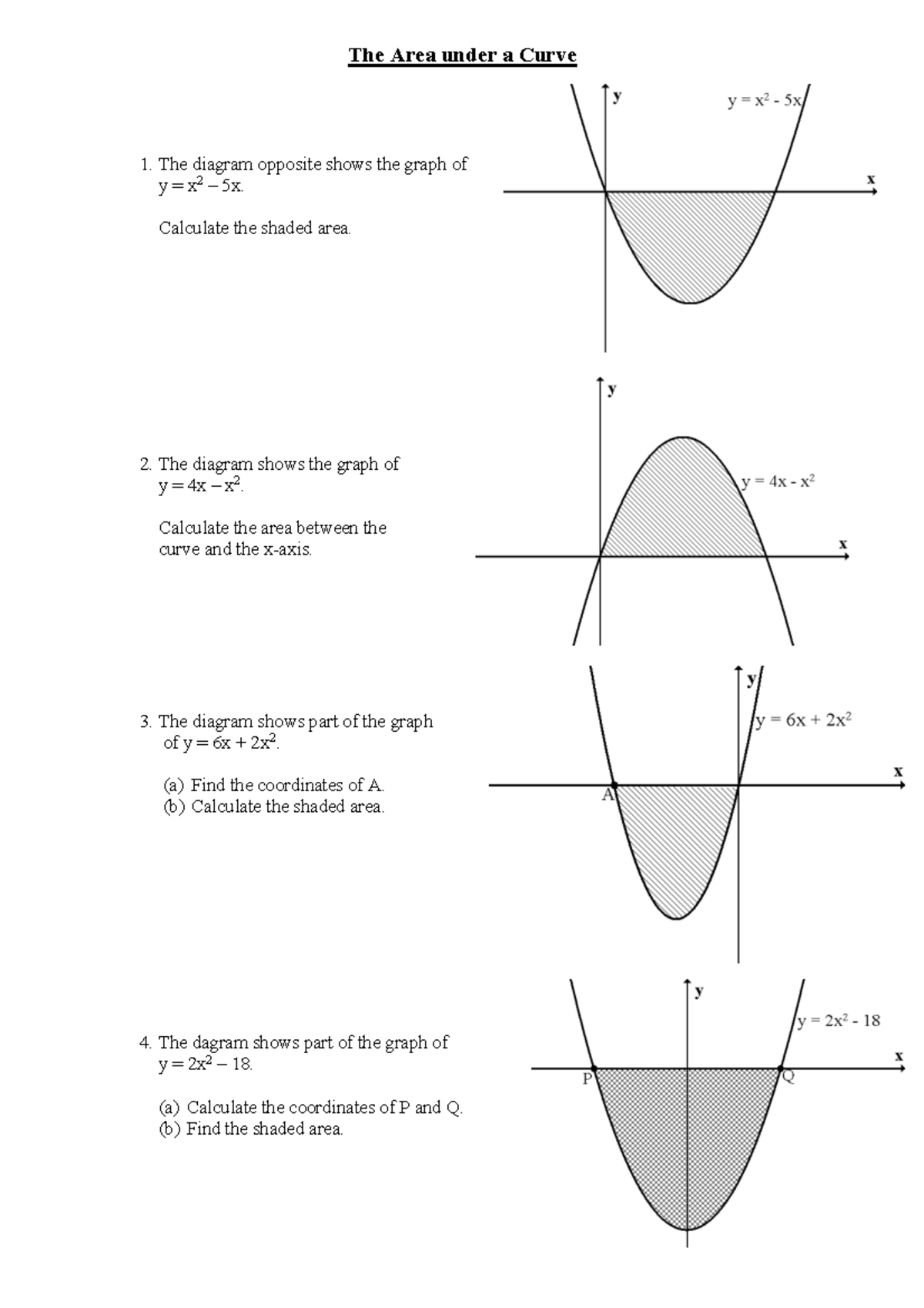 4.a. Area Under Curves: Integration Techniques and Calculations - Studocu