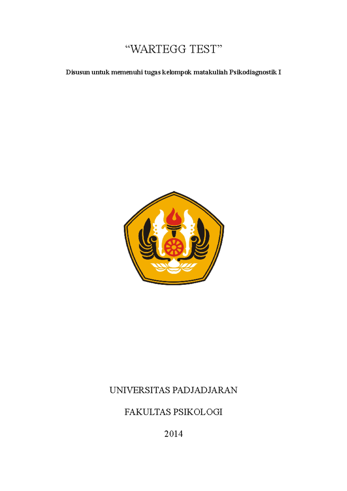 Makalah Tes Wartegg (WZT) - Psikodiagnostik I Kelas A - Studocu