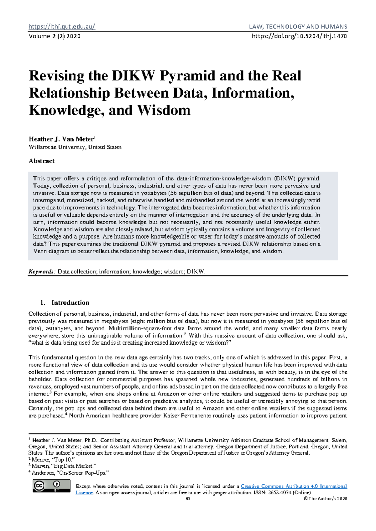 Revising the DIKW Pyramid: Insights on Data, Information, Knowledge ...