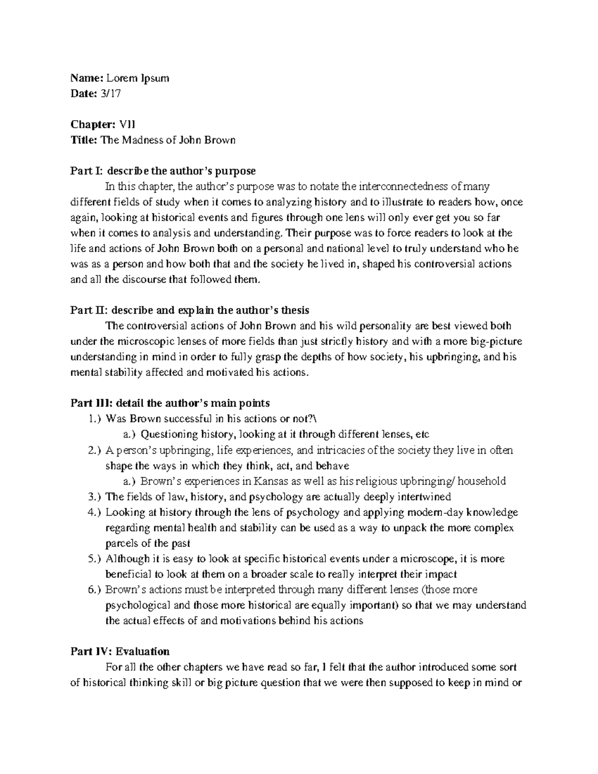 ATF Chapter 7: Analyzing John Brown’s Actions and Historical Impact ...