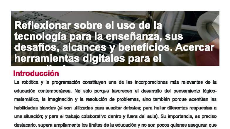 Reflexiones sobre Tecnología Educativa: Robótica y Programación en ...