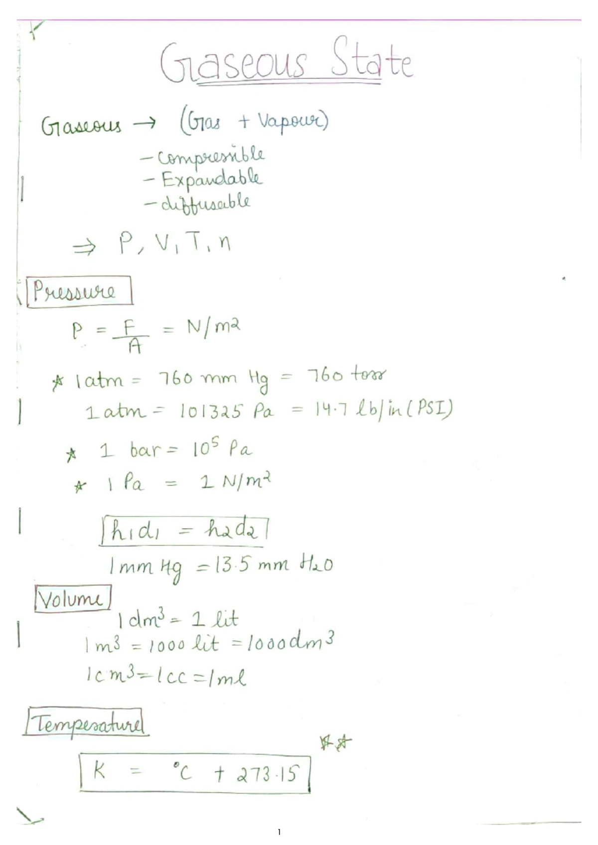 Mole Concept Formula Sheet 1 - Essential Equations and Values - Studocu