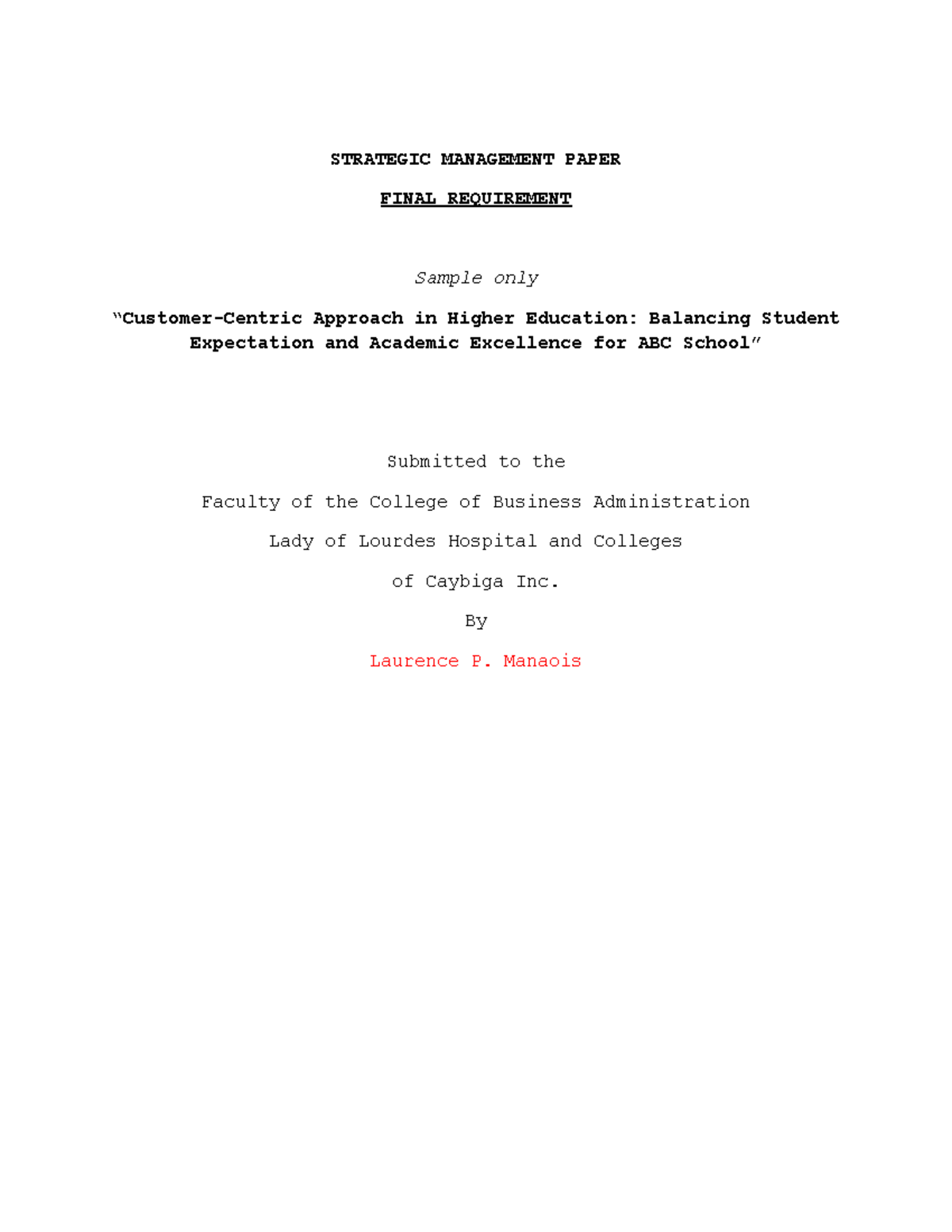 Strama-Paper-Format - GOW - STRATEGIC MANAGEMENT PAPER FINAL ...