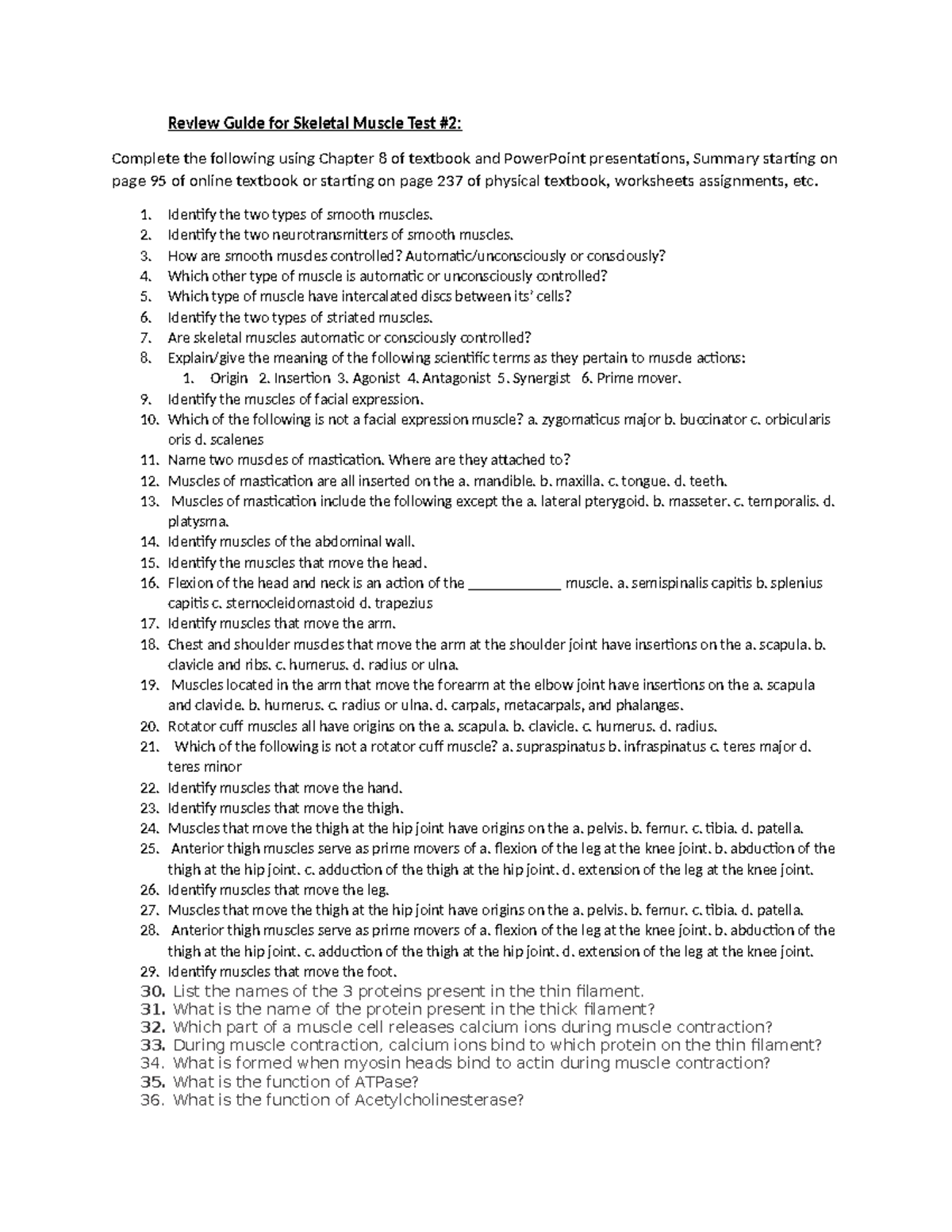 Review+Guide+for+Skeletal+Muscle+Test - Review Guide for Skeletal ...