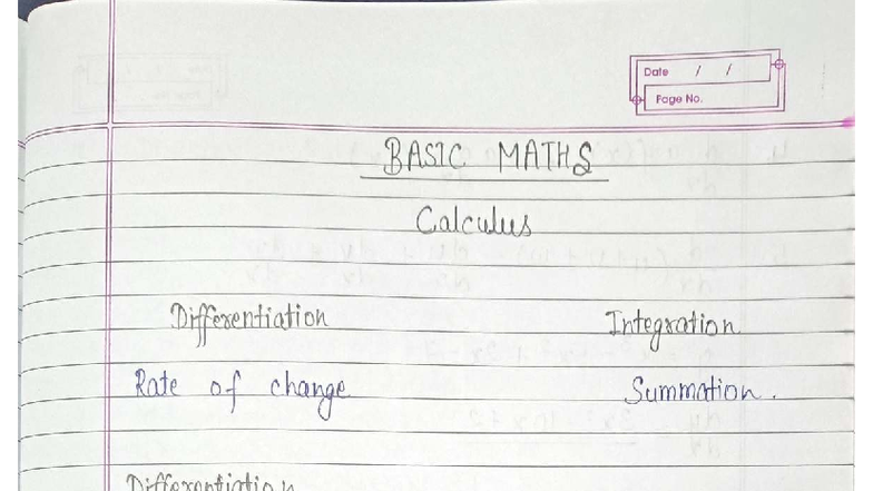 Basic Maths Notes for Physics (BAsIC MATHS e 7) - Studocu