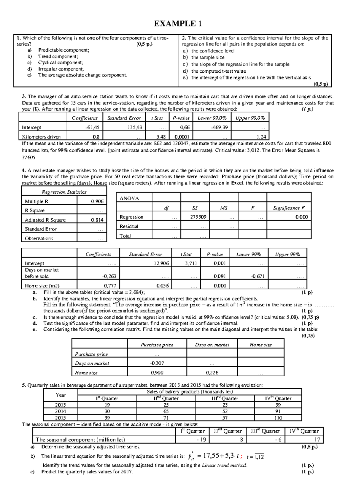 Exam paper example - EXAMPLE 1 1. Which of the following is not one of ...