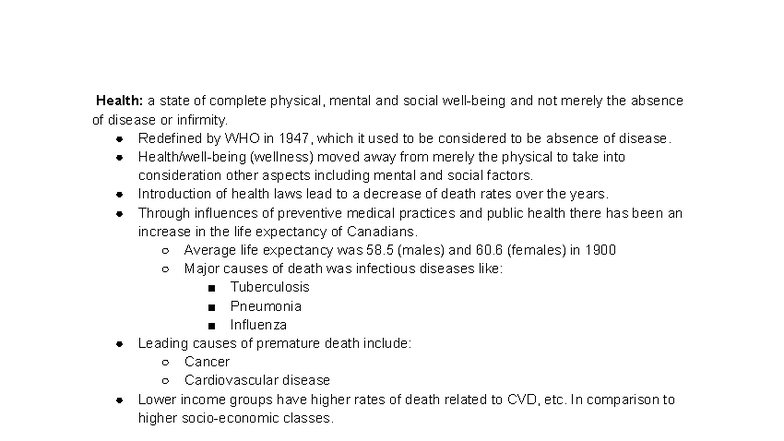 HMB 101: Lecture 1 - Understanding Health, Obesity, and CVD - Studocu