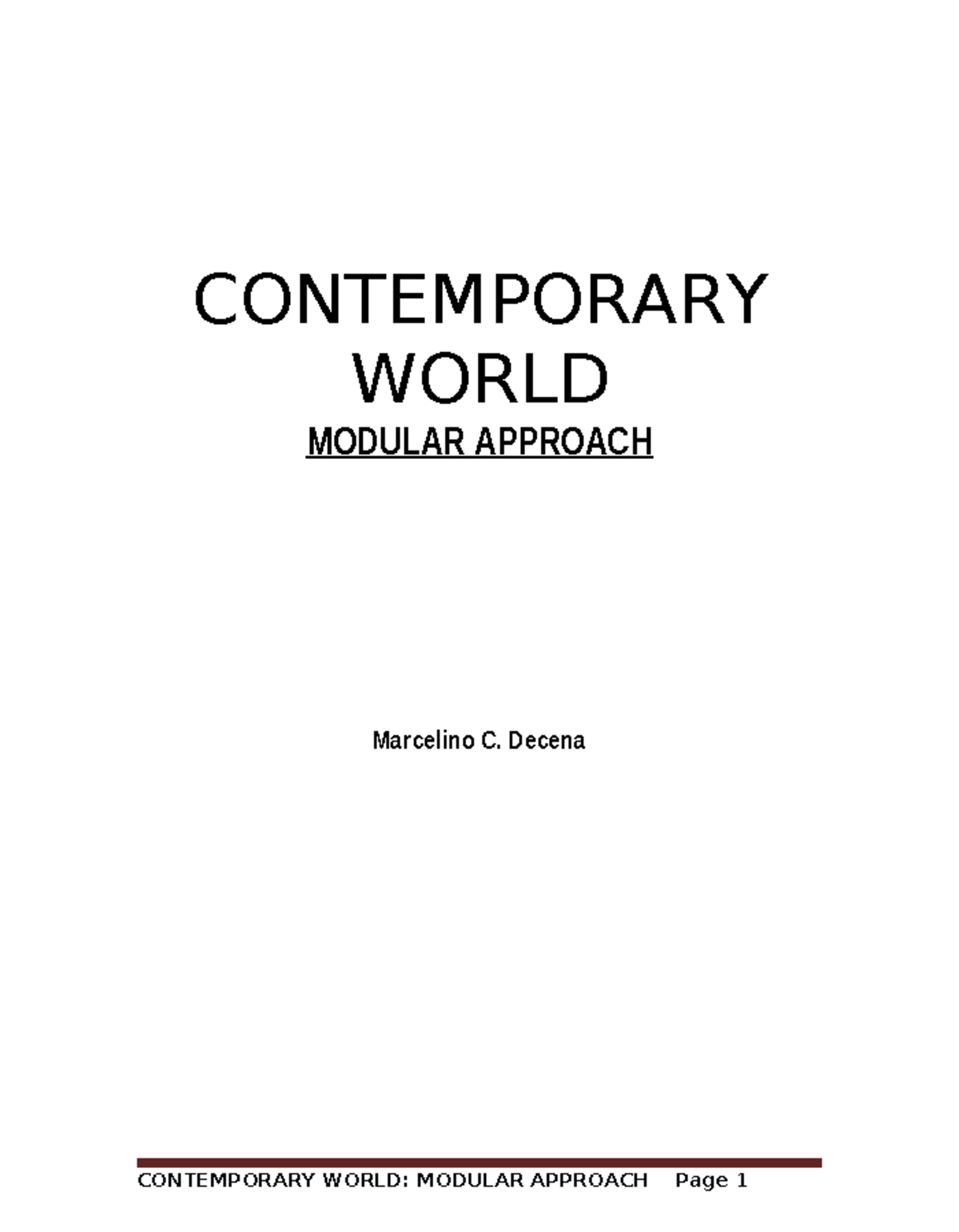 Module 4: Global Interstate System & Governance in Contemporary World ...