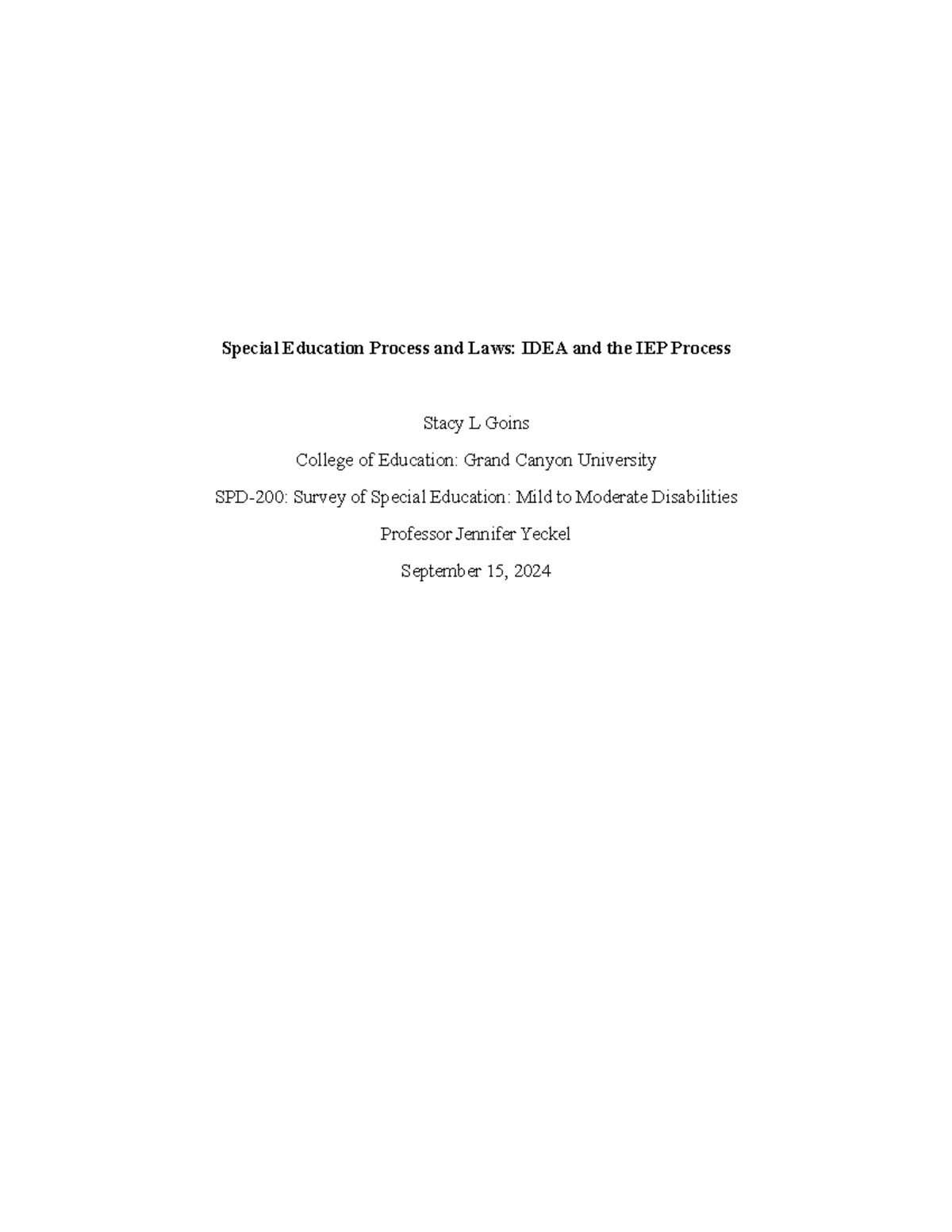 IDEAandthe IEPprocess - Special Education Process and Laws: IDEA and ...