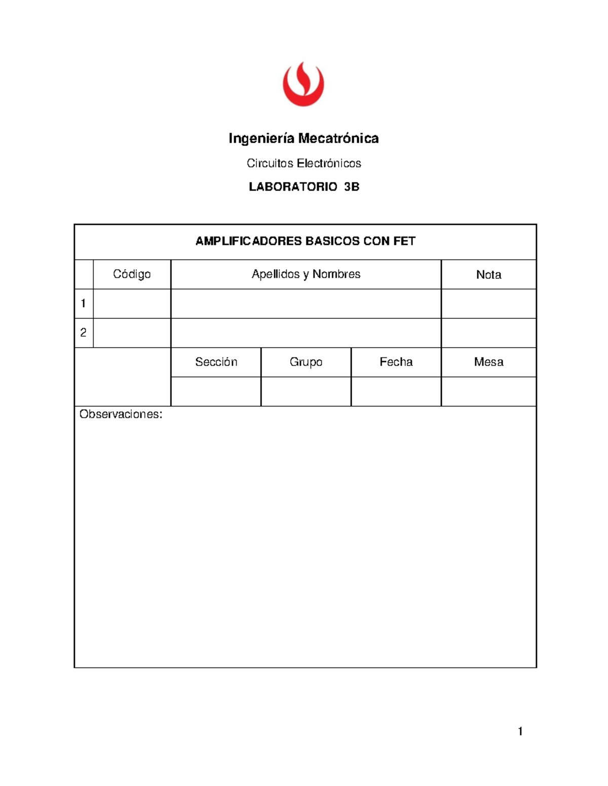 LAB 3B 2024 - LAB3b - Ingeniería Mecatrónica Circuitos Electrónicos LABORATORIO 3B ...