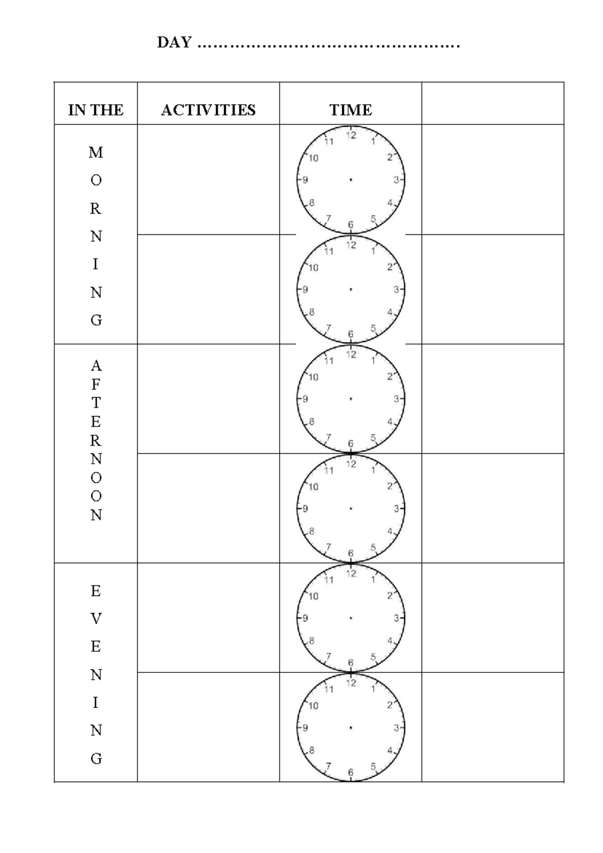 Project 4 - Time and activities - Grammar 2 - DAY