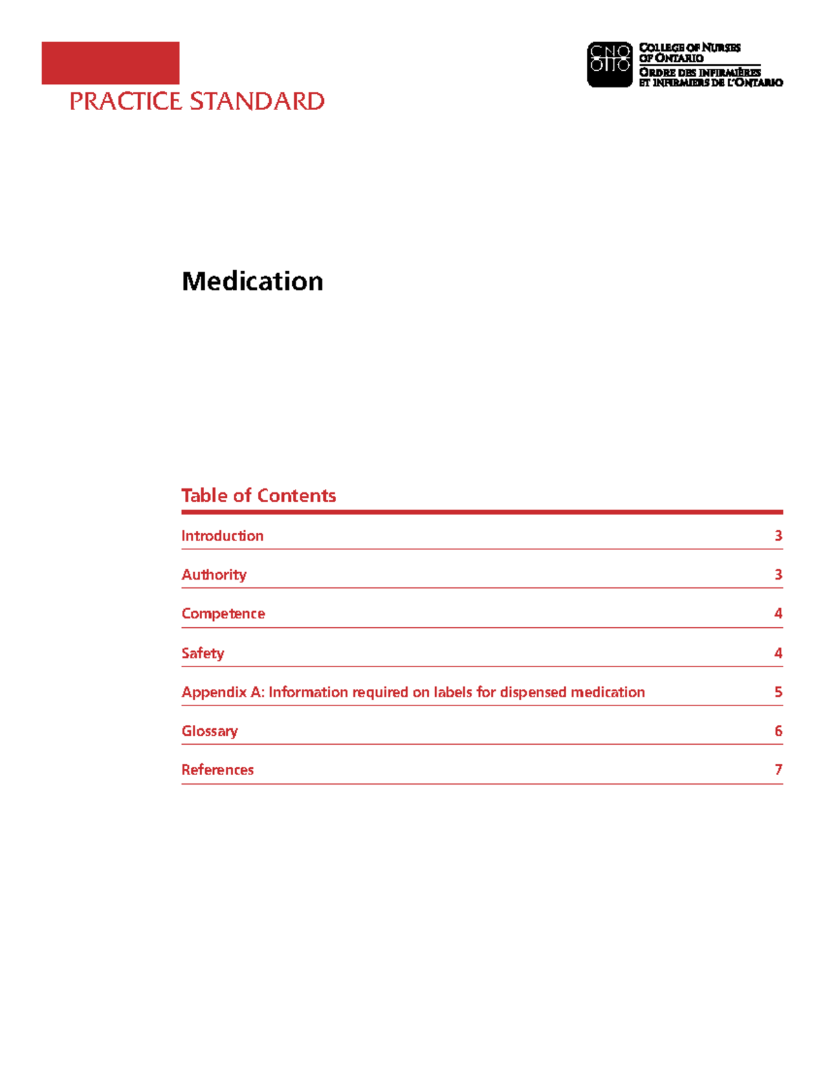 PRACTICE STANDARD: Medication Administration Guidelines (CNO 2025 ...