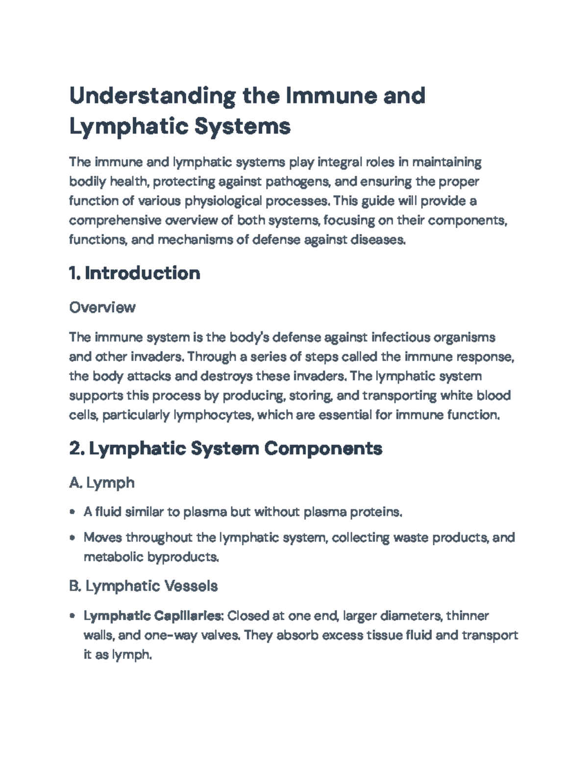 Understanding the Immune and Lymphatic Systems: Components and ...