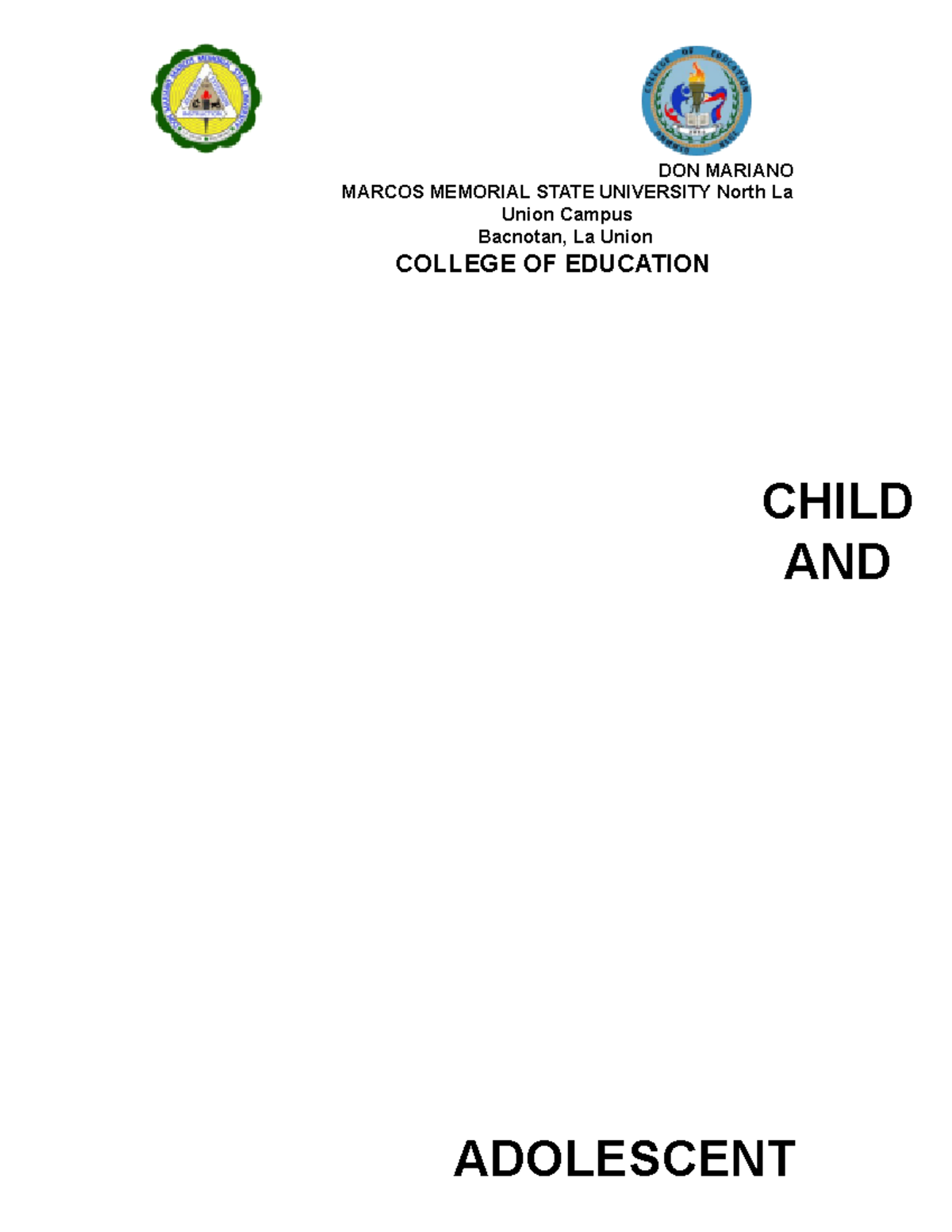 EDUC-101 - Child and Adolescent Learners Course Outline - Studocu