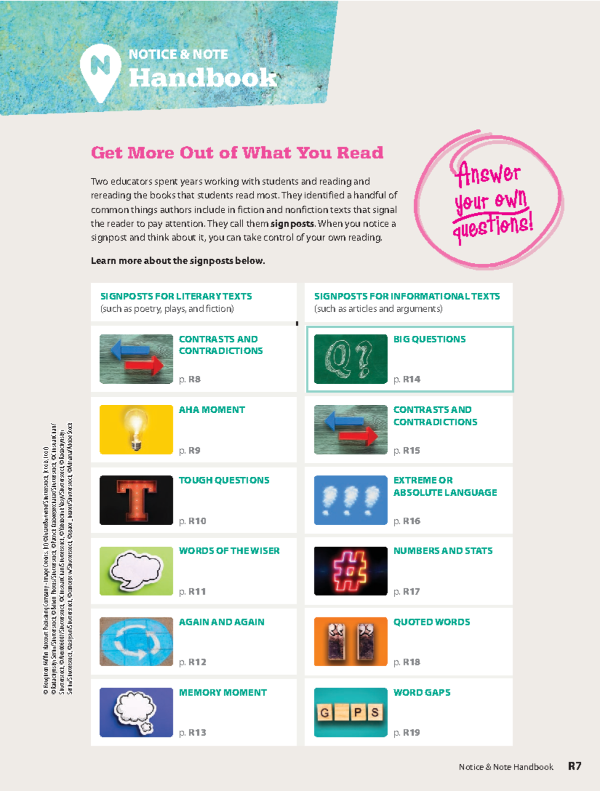 HMH Signpost Guide: Navigating Literary & Informational Texts - Studocu
