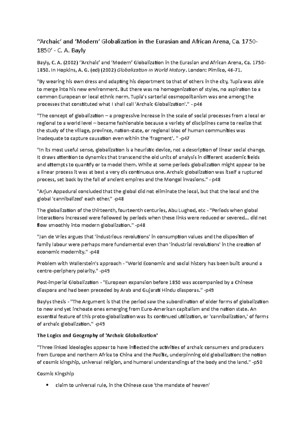 Analyzing Archaic & Modern Globalization: Insights from Eurasia ...