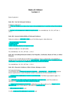 Lecture 1 Introduction - CM Rule of evidence Lecture 1 : Introduction ...