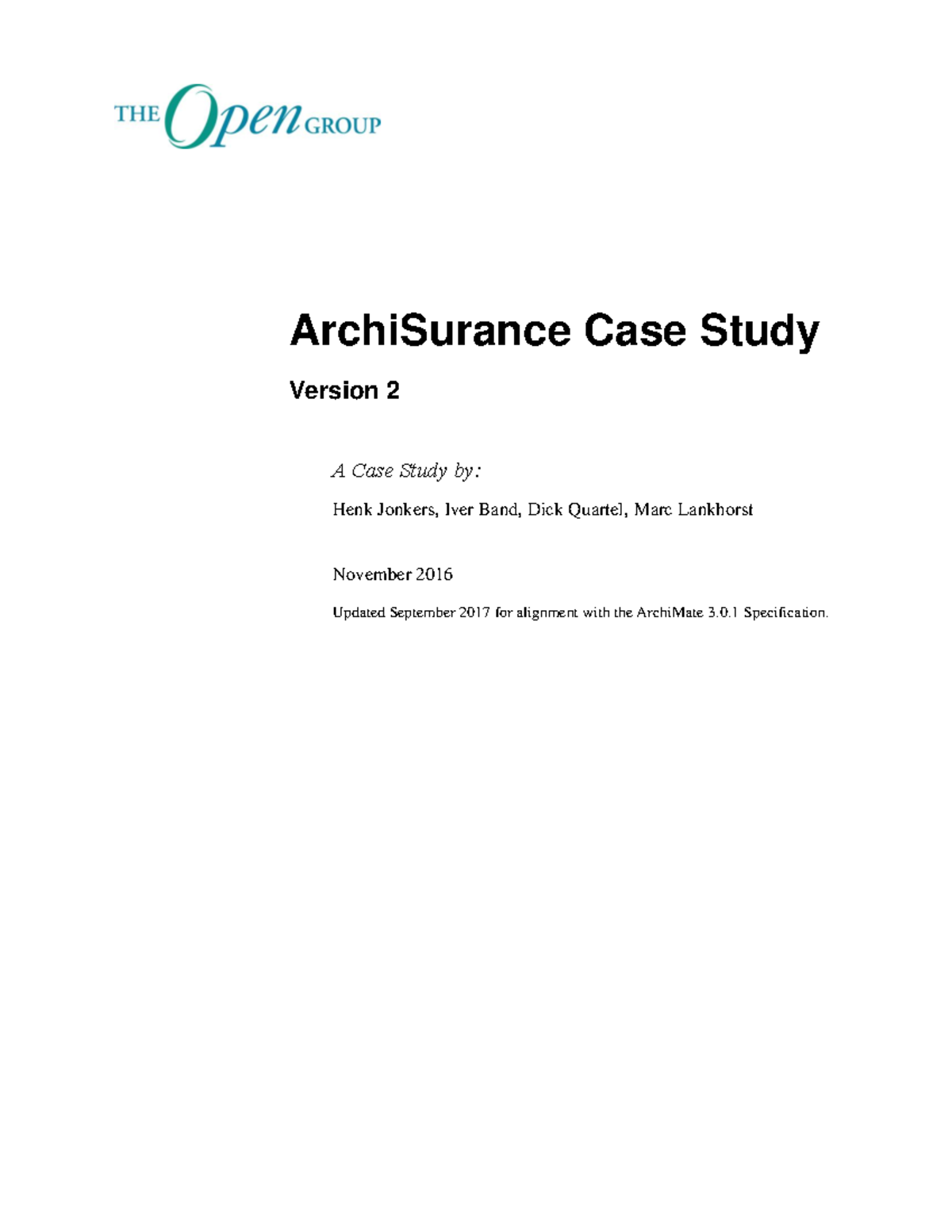 ArchiSurance Case Study (Version 2) for ArchiMate & TOGAF Framework ...