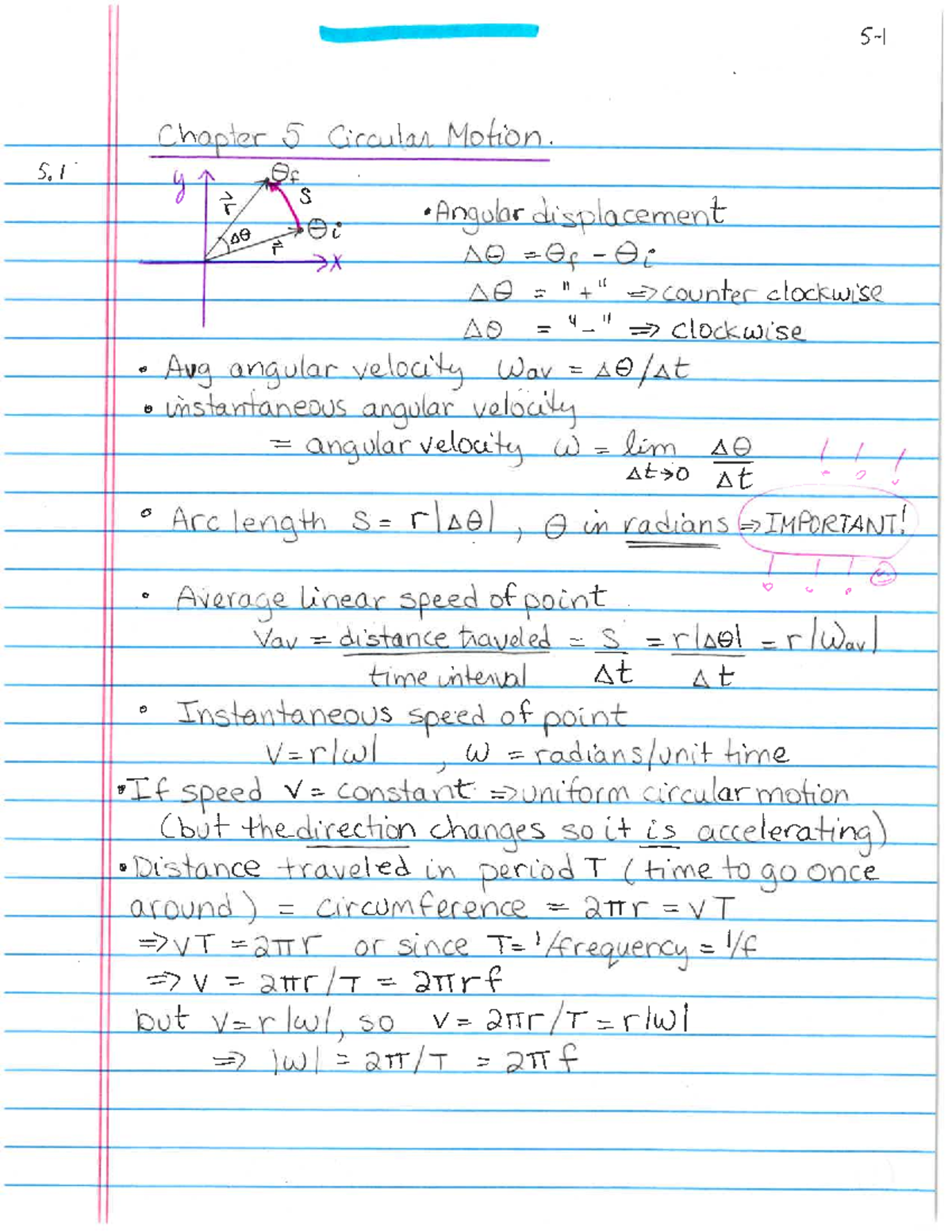 Lecture 8: Chapter 5 - Circular Motion Concepts and Examples - Studocu