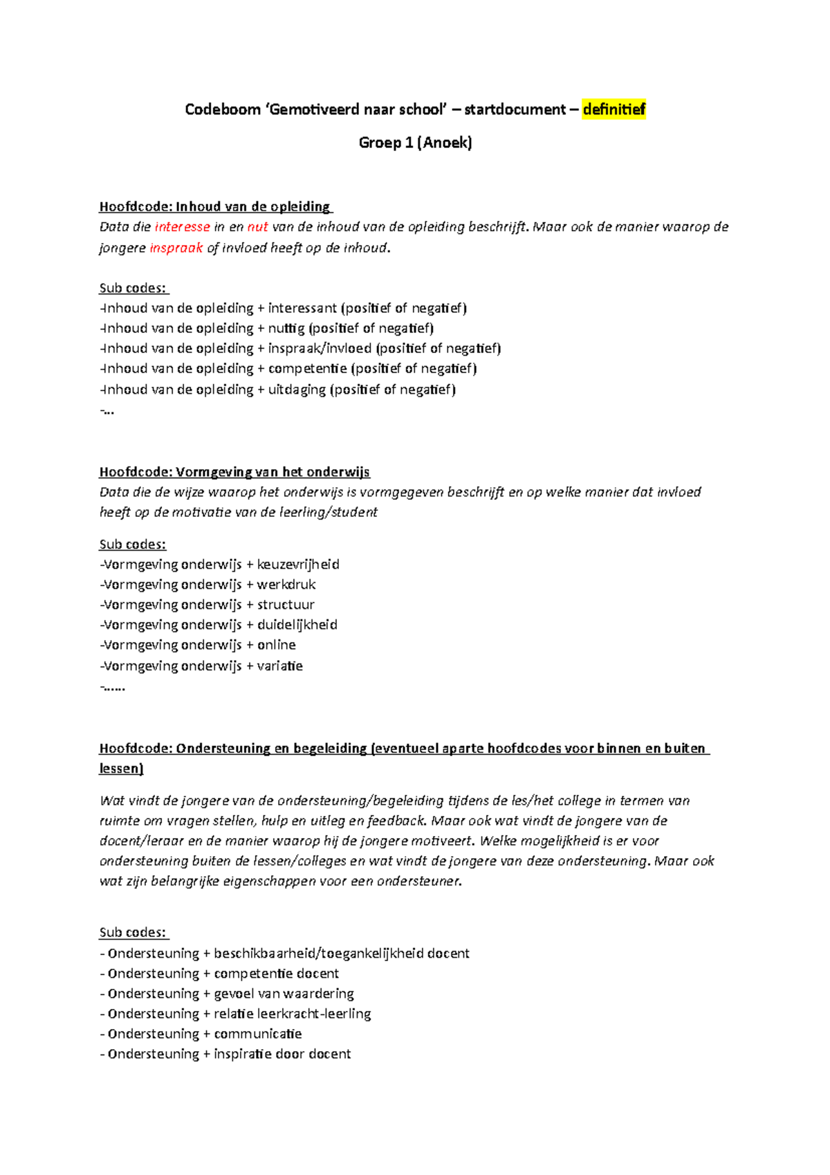Codeboom Startdocument: Motivatie en Onderwijsverlening Overzicht ...