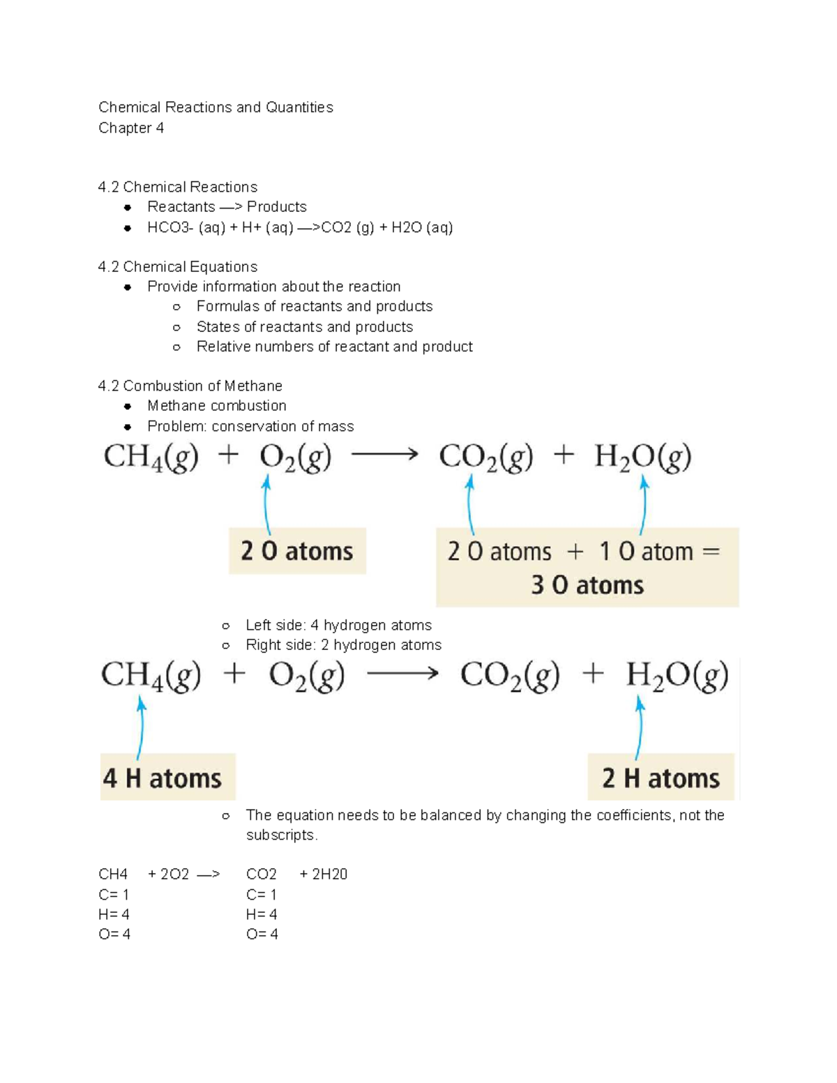 Chemistry 101: Chapter 4 - Chemical Reactions & Stoichiometry Notes ...