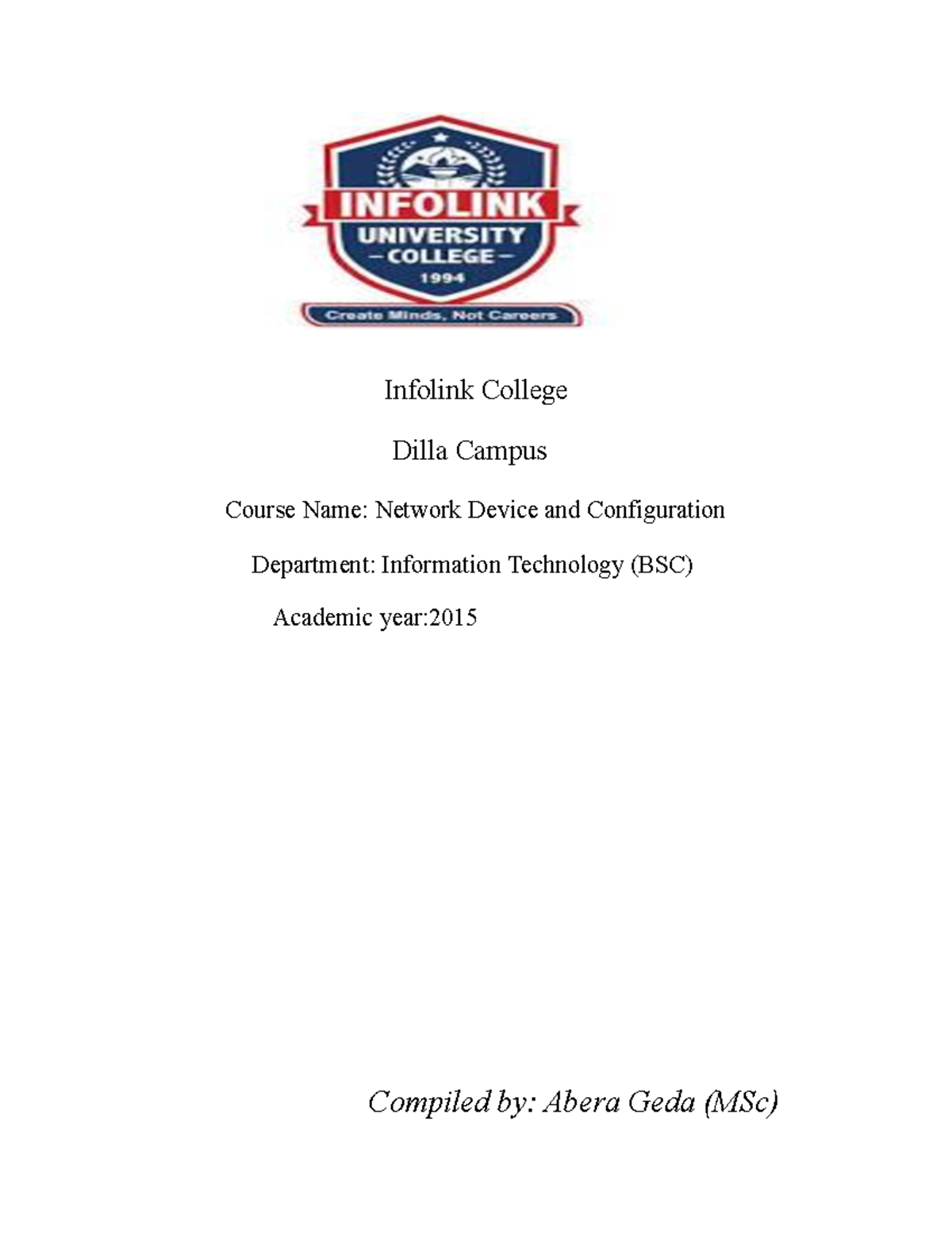 Network Device and Configuration Overview (IT BSC 2015) - Studocu