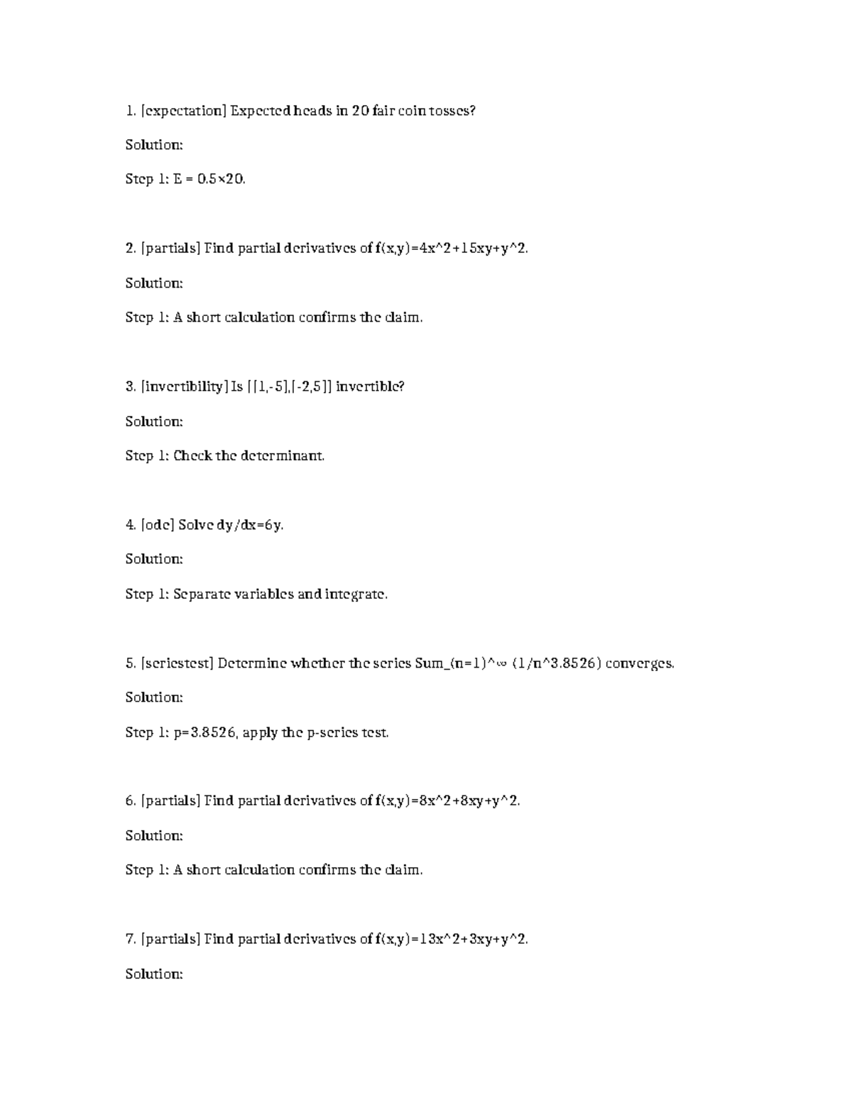 Math 4686 & 4729 - Solutions to Key Math Problems - Studocu