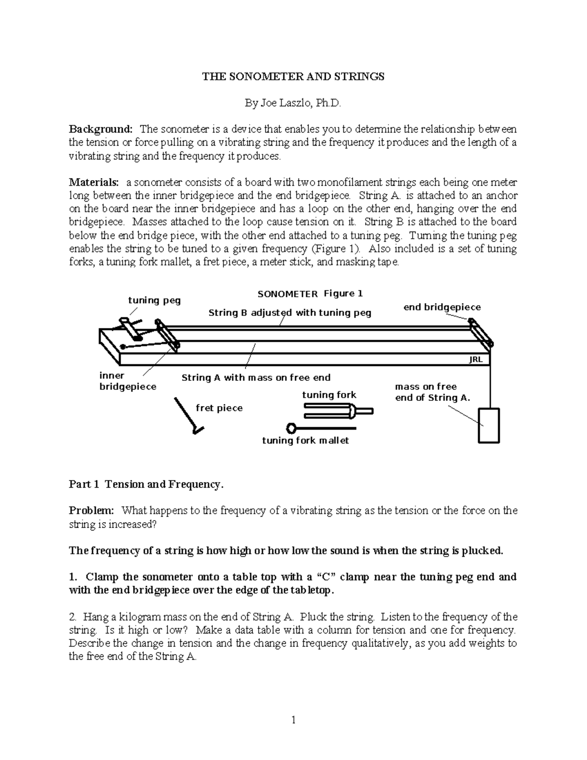 Sonometer Study: Exploring Tension & Frequency in Vibrating Strings ...