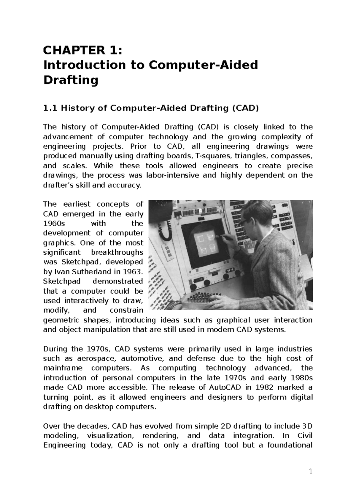 CAD Chapter 1: History and Importance of Drafting in Civil Engineering ...