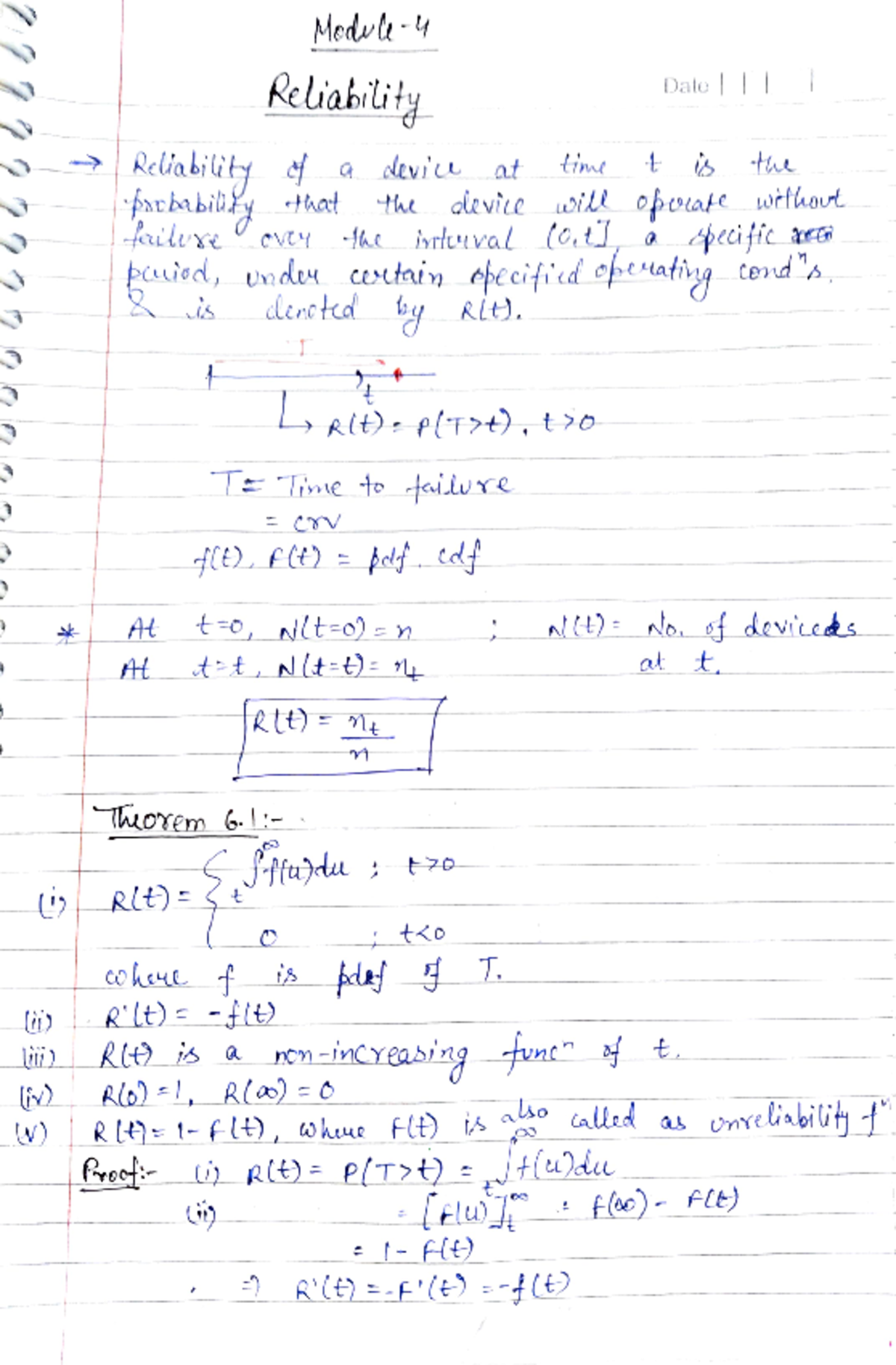 Reliability - Notes - Operations Research - Studocu