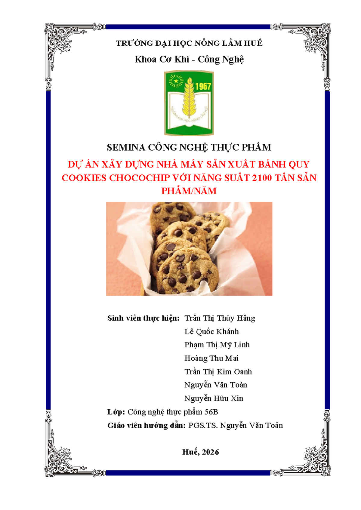 Dự Án Xây Dựng Nhà Máy Sản Xuất Bánh Quy Cookies Chocochip - Semina ...