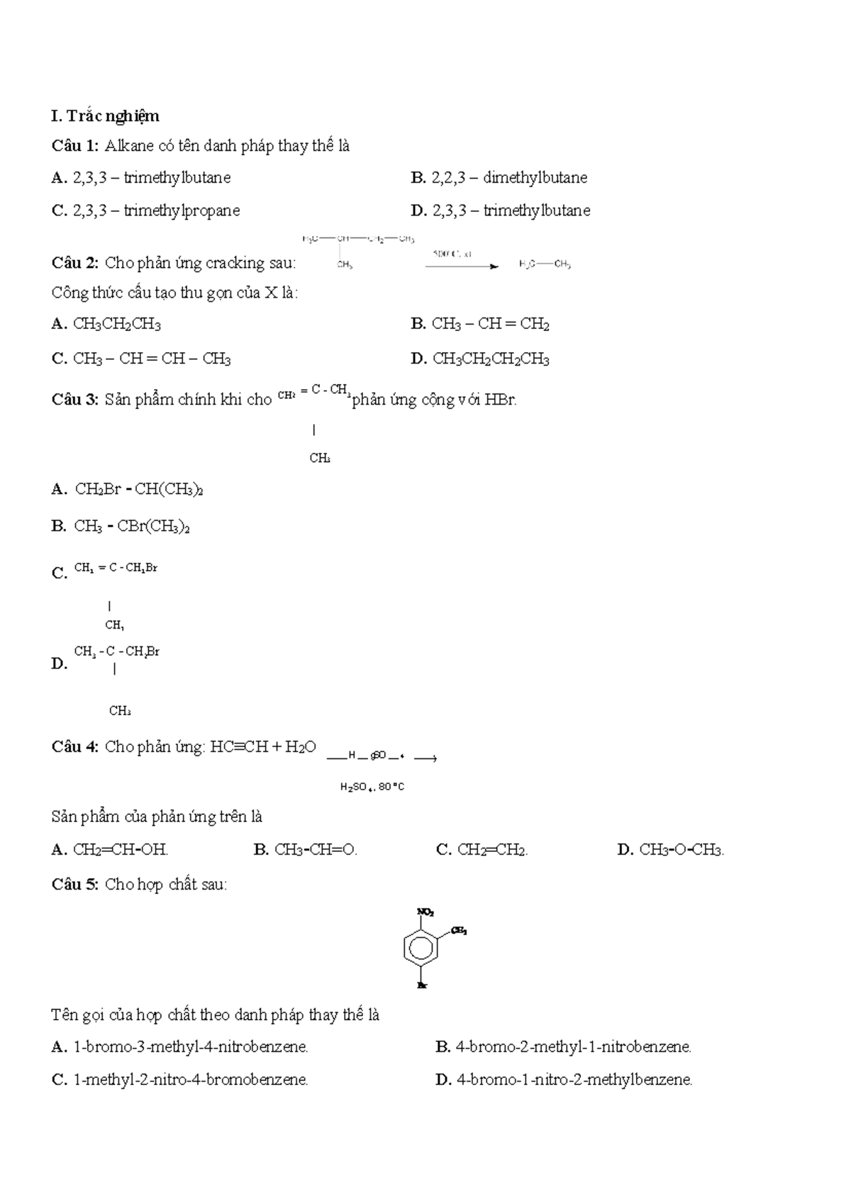 Test - ABC: Trắc Nghiệm Hóa Học Cơ Bản và Ứng Dụng - Studocu