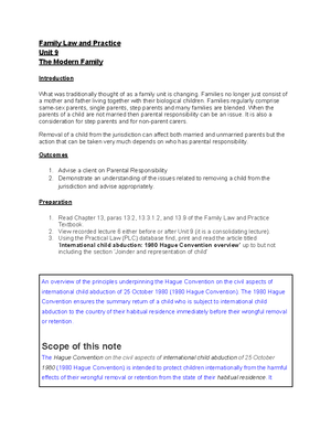 Family Law MCQs (Unit 1-4): Divorce, Children, & Financial Orders - Studocu