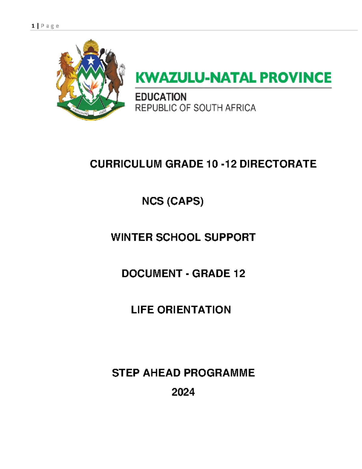 2024 LO Grade 12 Winter Revision Guide for Effective Exam Prep - Studocu