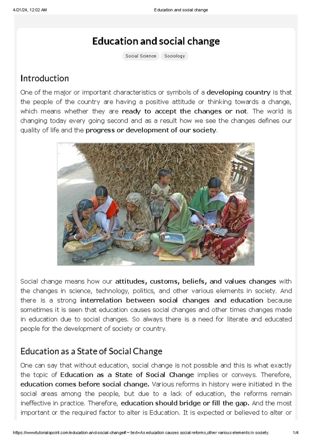 Sociology 101: Education as a Catalyst for Social Change and Progress ...