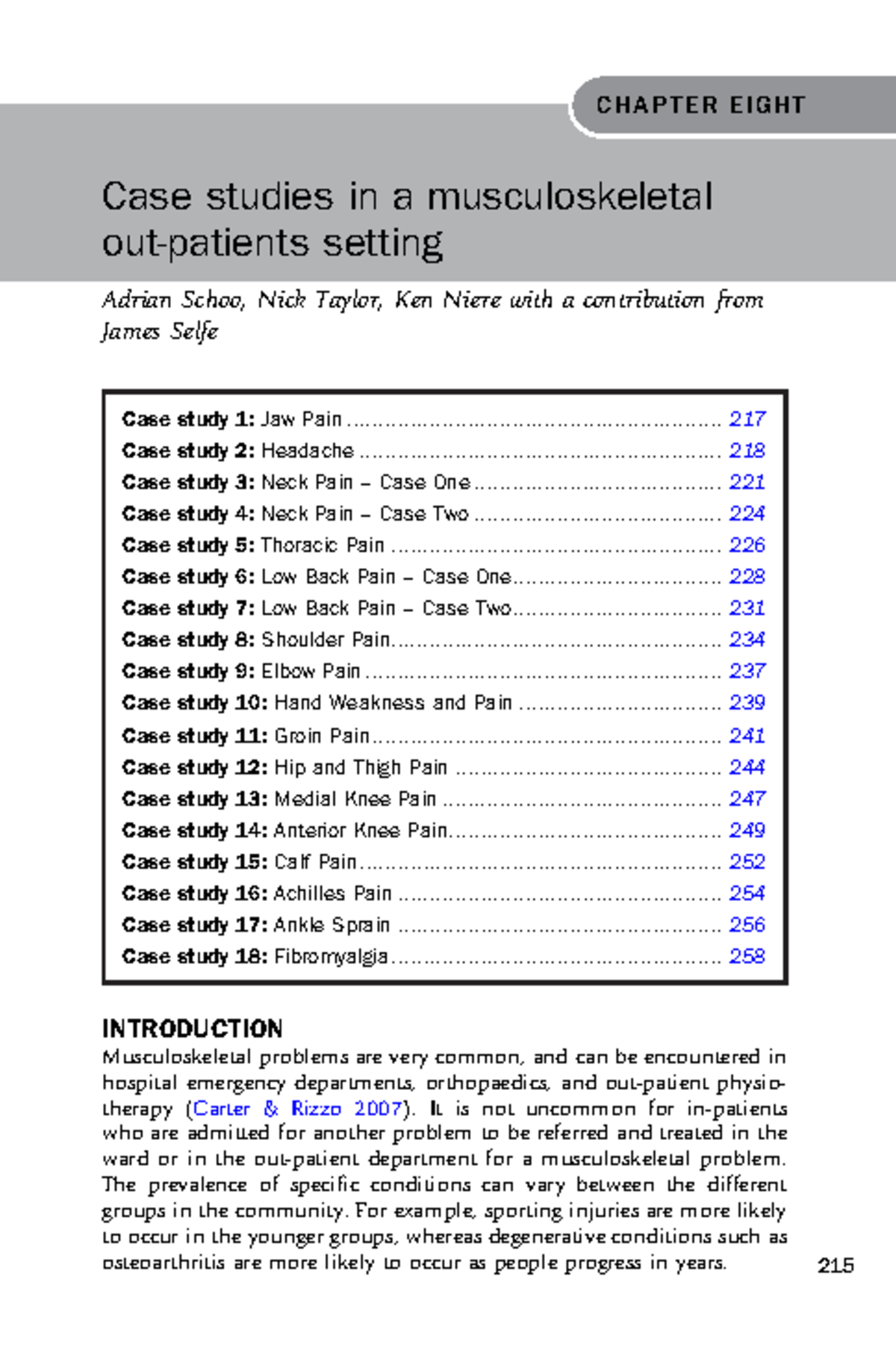 Case Studies in MSK Conditions: Outpatient Insights (Pages 1-44) - Studocu