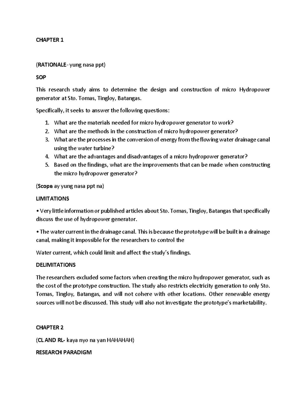 Script - It is for research defense - CHAPTER 1 (RATIONALE- yung nasa ppt) SOP This research ...