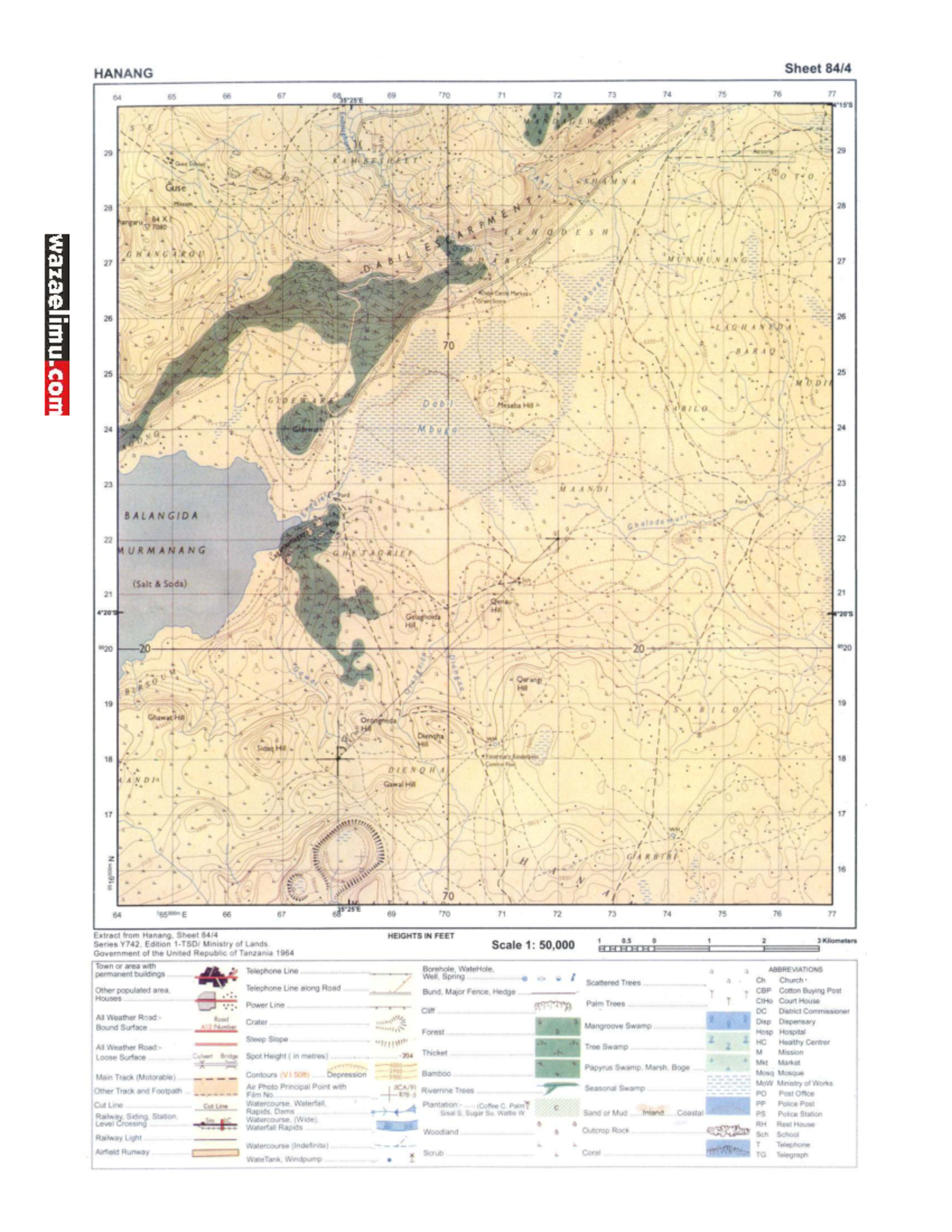 Hanang Sheet 64-77: Airstrip & School Locations Overview - Studocu