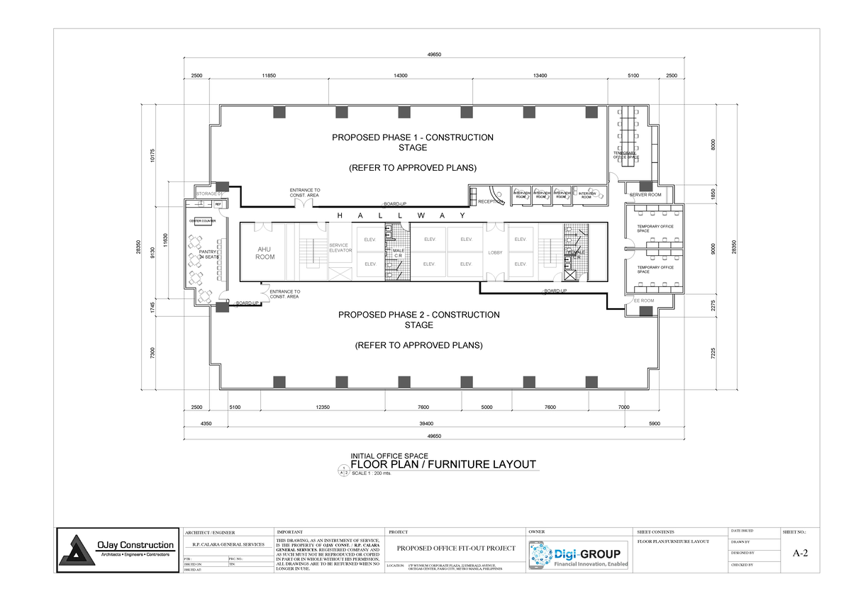 Initial Office Floor Plan - Project Owner: Wynsum Corporate Plaza - Studocu
