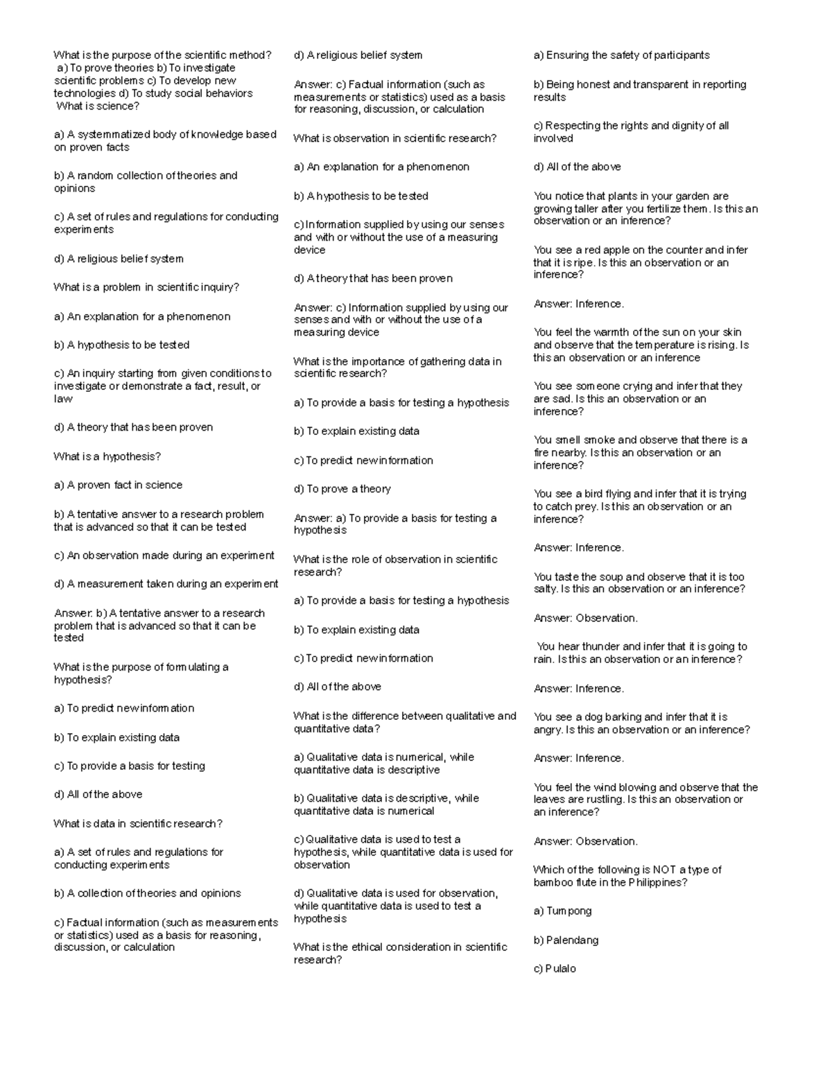 Sts - STS Exam Study Guide: Concepts of Science & Research ...
