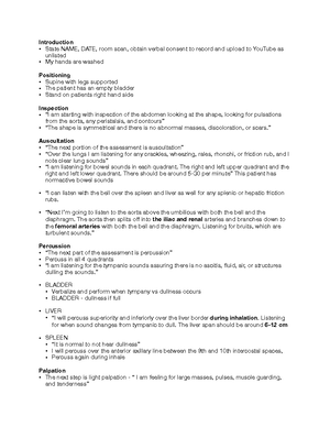 Abdominal assessment - lecturio/nursing Watch Video NOTES NURSING ...