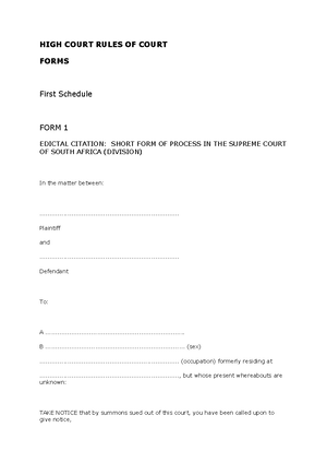 Request for Default Judgment - IN THE HIGH COURT OF SOUTH AFRICA LIMPOPO DIVISION, POLOKWANE ...