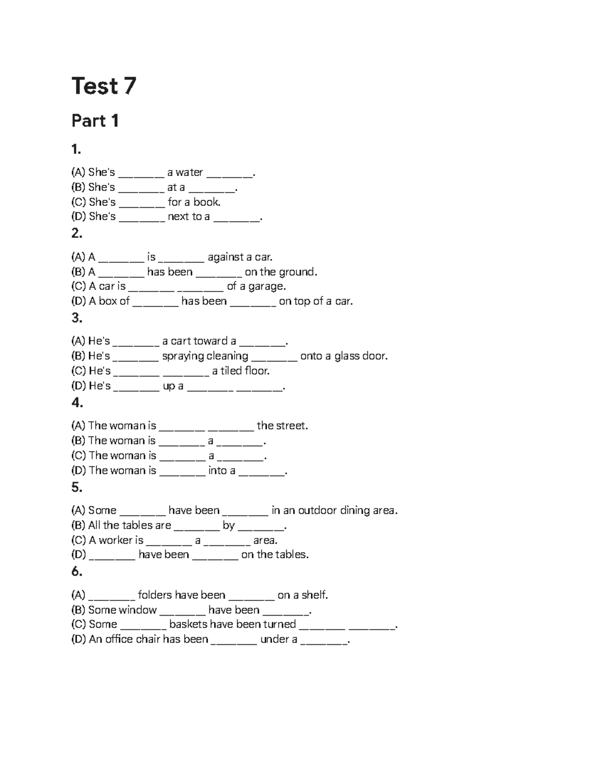 Test 7 Part 1 & 2 (Fill in the Blanks) - Studocu