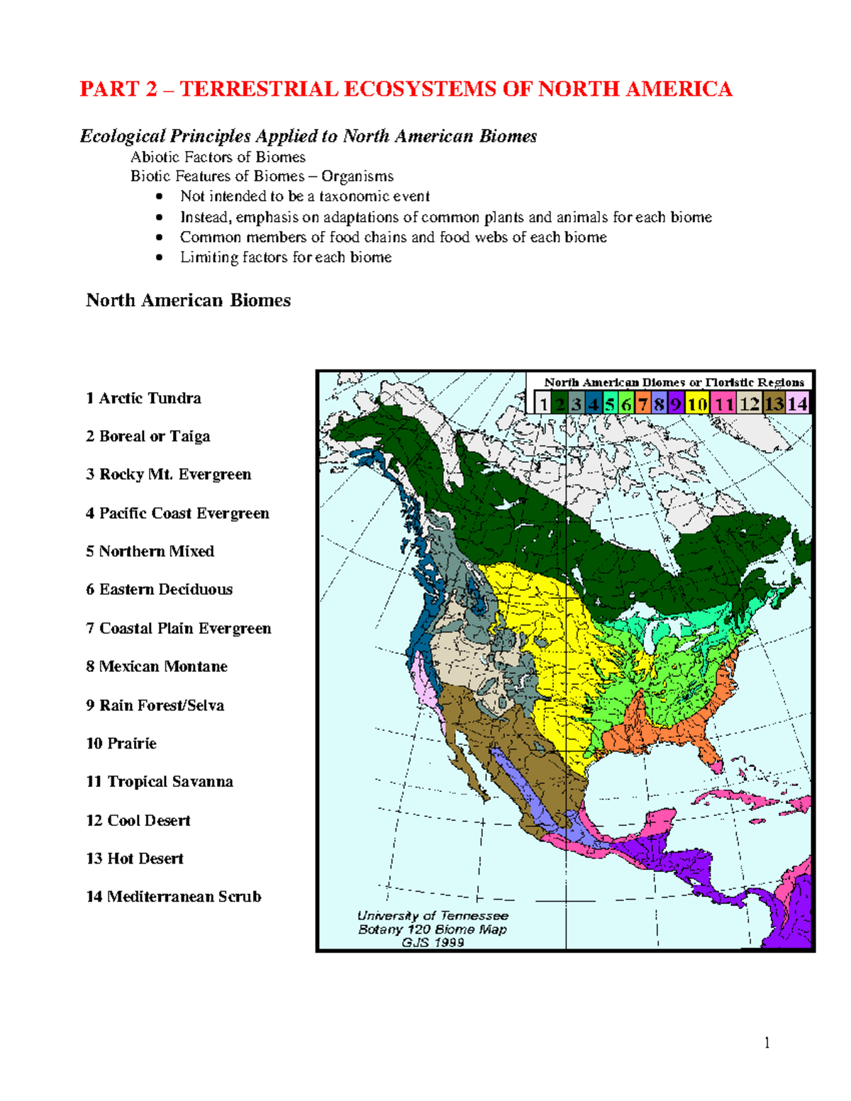 Ecology- Terrestrial Ecosystems - PART 2 – TERRESTRIAL ECOSYSTEMS OF ...