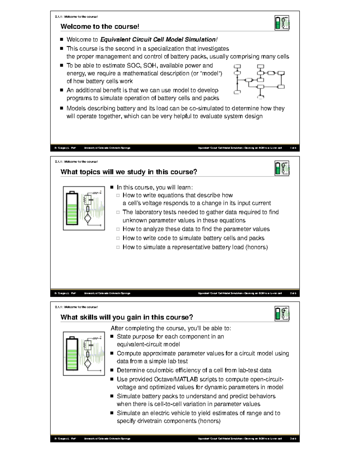 Lesson 2.1.1: Equivalent Circuit Cell Model Simulation Notes - Studocu