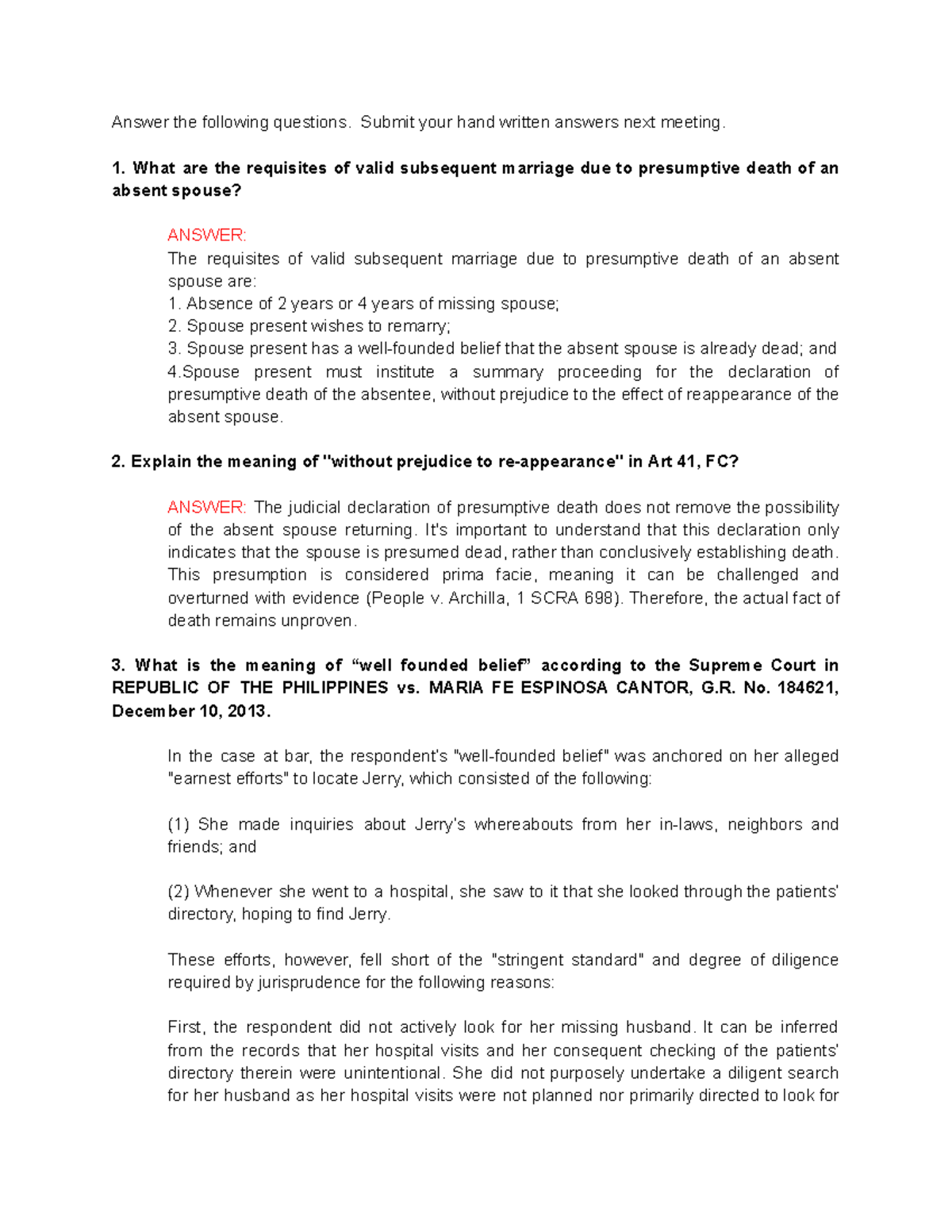PFR Activity: Legal Implications of Subsequent Marriages & Annulments ...