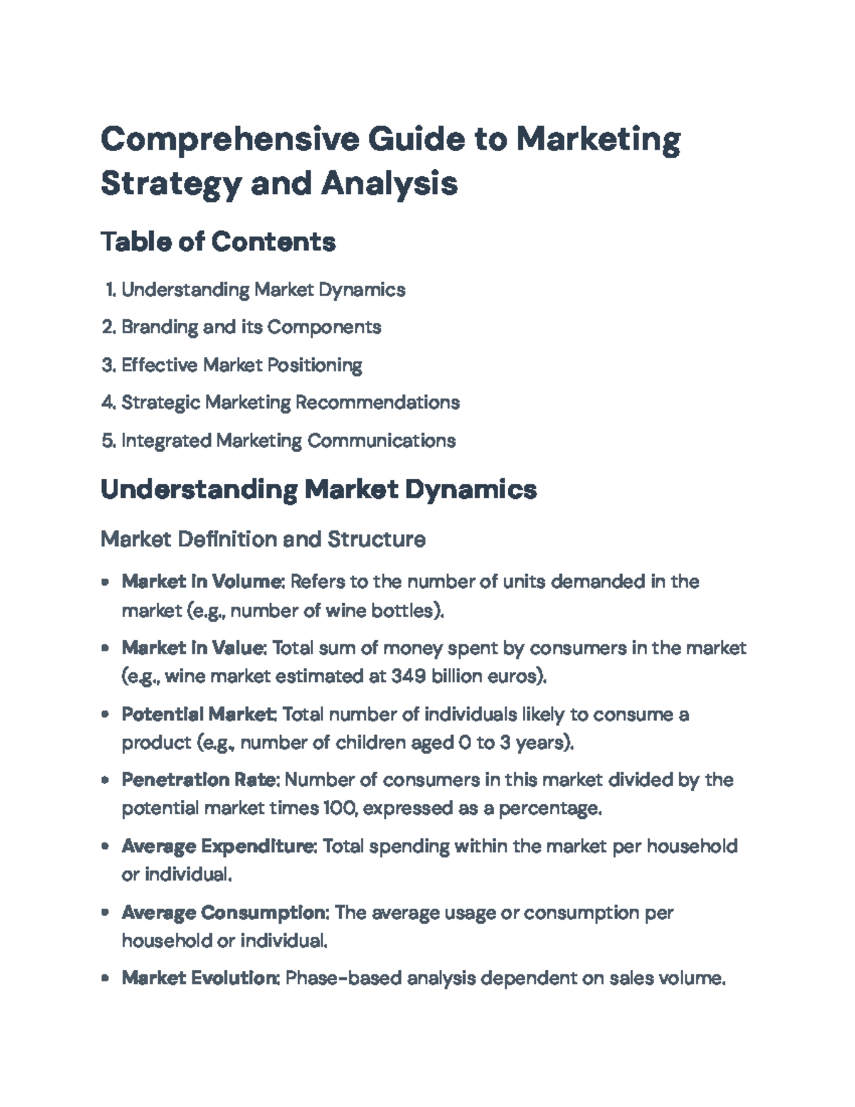 Comprehensive Marketing Strategy Guide and Analysis - Comprehensive ...