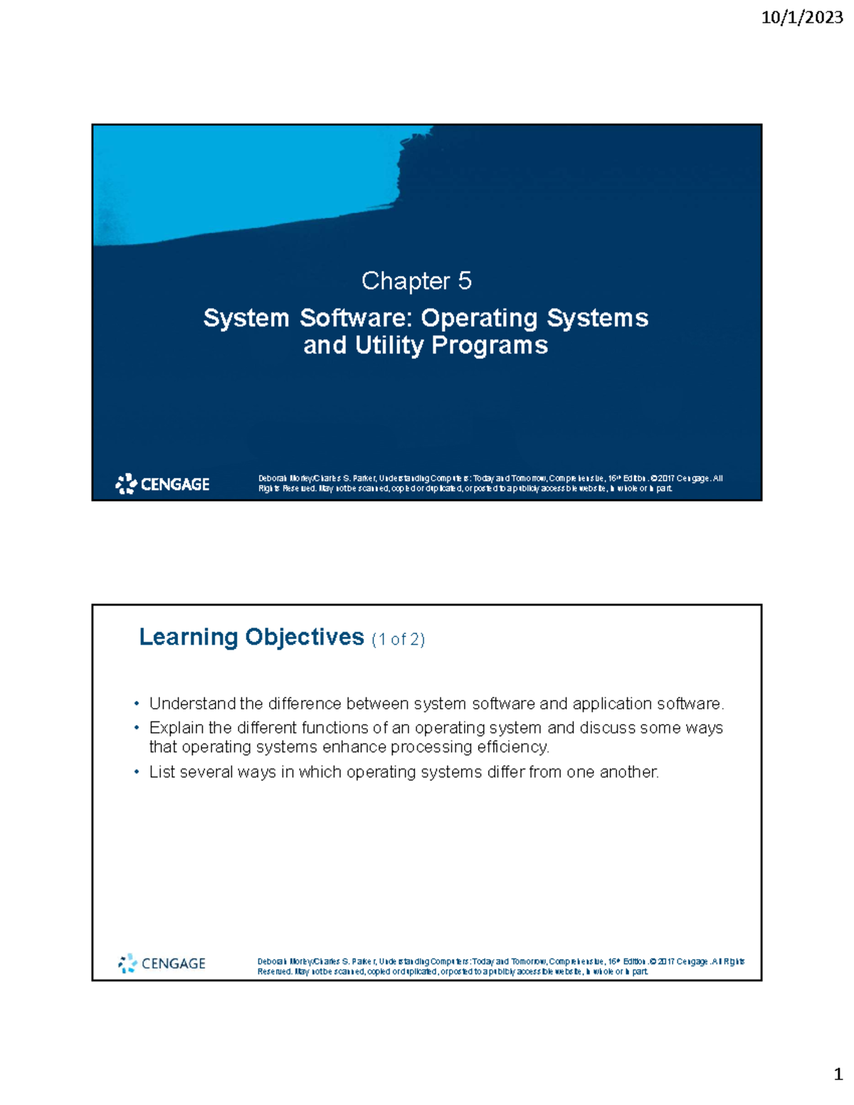 Chapter 5 PPT - A powerpoint - Chapter 5 System Software: Operating Systems and Utility Programs ...